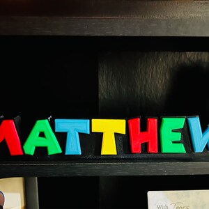 Custom Mario Style Name Plate Personalised Desk Sign Boy | Etsy UK