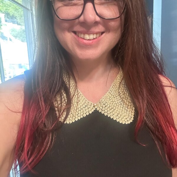 Vintage Look Gold Woven Lace Collar,peter Pan Collar in Gold,delicate ...