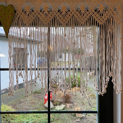 Decor Macrame Curtain Macrame Panel Banner Macramemacrame - Etsy