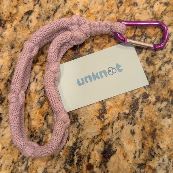 Knotted Rope Wristlet, Carabiner Wrist Strap, Cozy Paracord - Unknot ...