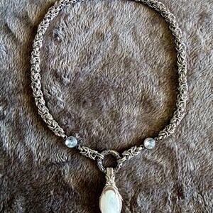 The Raven Master Locking Collar With Thick 8mm Chainmaille - Etsy