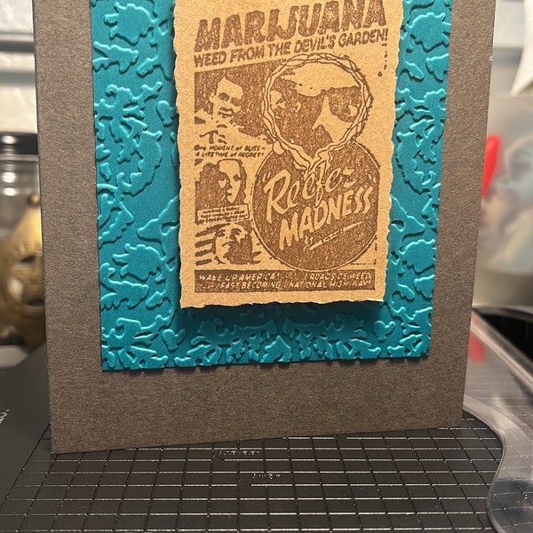 Reefer Madness Poster RUBBER STAMP, Marijuana Stamp, Reefer Stamp ...