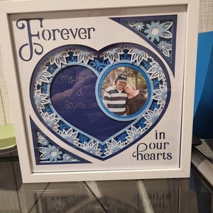 CUSTOMIZABLE 3D MEMORIAL Shadow Box Svg for Cricut for - Etsy