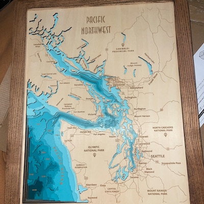 Digital File DXF AI SVG New Zealand Map Wood Bathymatric - Etsy