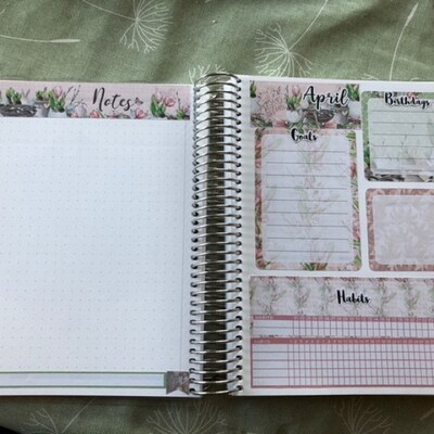 April NOTES PAGE Planner Stickers, Printable ECLP Notes Page, Spring ...