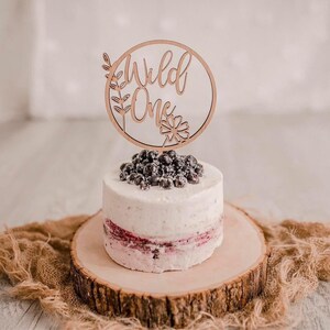Wild One Flower Cake Topper, Wildflower Baby Shower, Floral Birthday ...