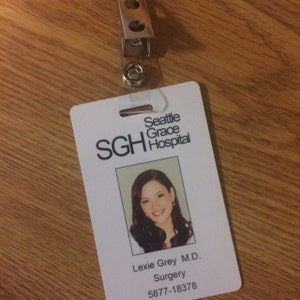Grey's Anatomy Seattle Grace ID Card Replica With Clip - Etsy