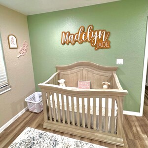 Large Wood Name Sign, Nursery Name Sign, Boho Nursery Sign , Above Crib ...