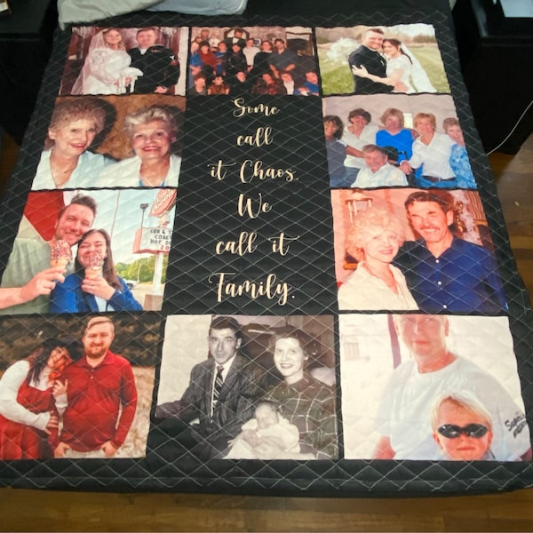 Custom Photo Quilt, Photo Quilt, Memory Quilt,dog Quilt,dog Mom,dog ...