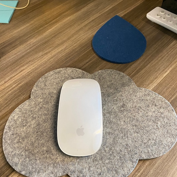 Cloud Computer Mouse Pad and Raindrop Coaster Mousepad Mouse Mat Unique ...