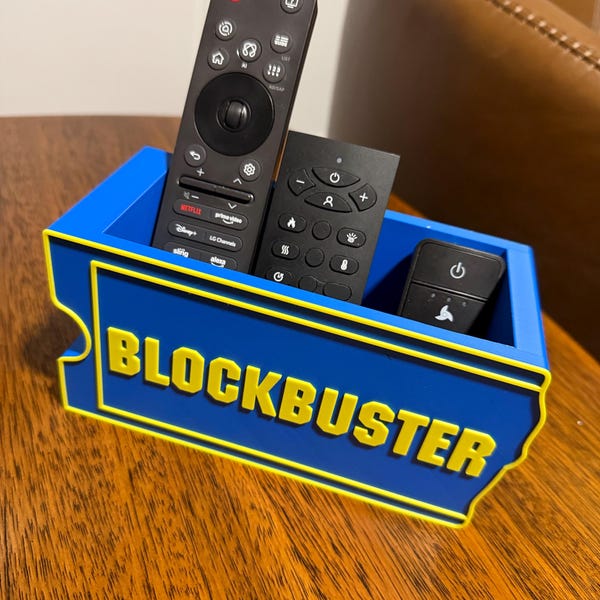 Blockbuster Logo Remote Holder – Retro Movie Night Desk & Couch ...