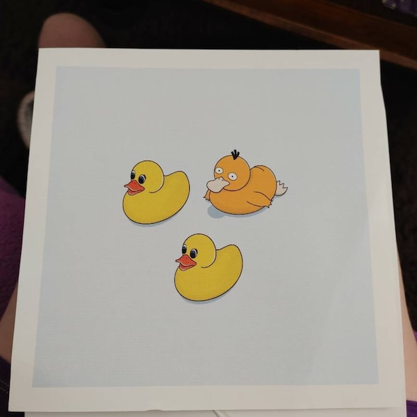 Pokemon Print, Pokemon Poster, Kawaii Psyduck Anime Wall Art, Inspired ...