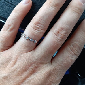 Self Reminder Minimalist Wave Ring high and Low Ring inspiration Gift ...