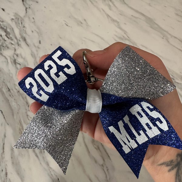 Cheer Bow Key Chain or Back Pack Bow. Customized in Your Colors - Etsy