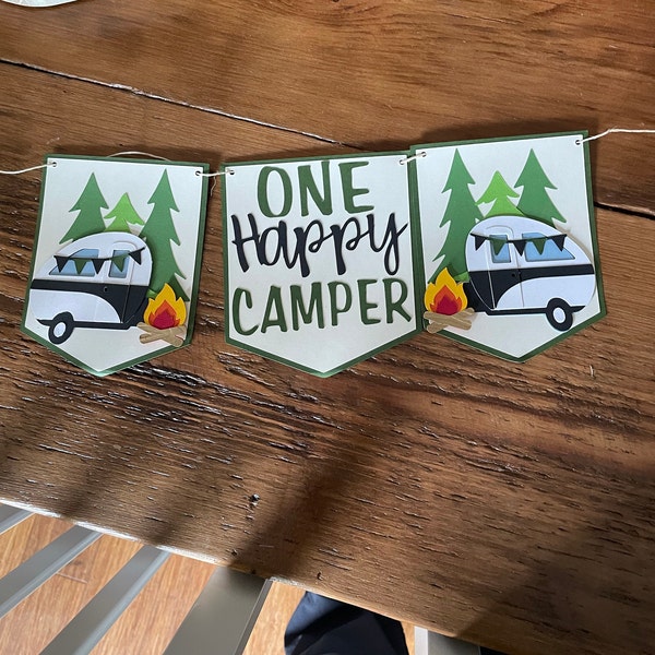 20 Accent Colors to Choose From! Trailer "one Happy Camper" Banner ...