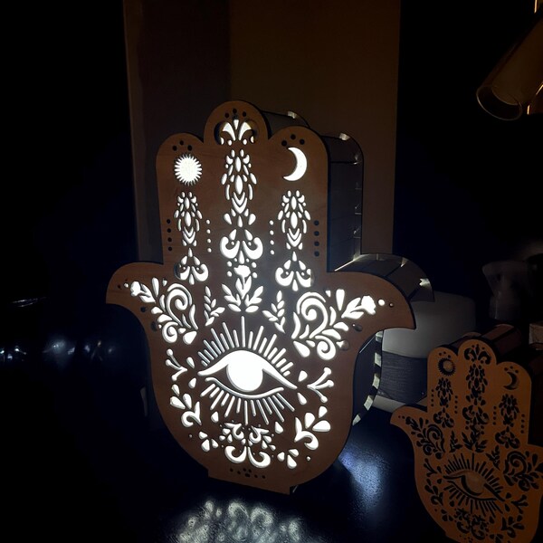 Lighted Hamsa Hand Bundle, Vector Files, .png, .svg, .dxf, .cdr, .ai ...