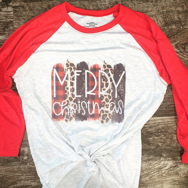 Merry Christmas Brush Strokes Digital Download. Red. Buffalo Plaid ...