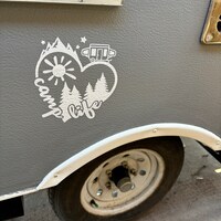 I'd Rather Be Camping With My Dog Decal, Dog Camping Decal, Happy ...