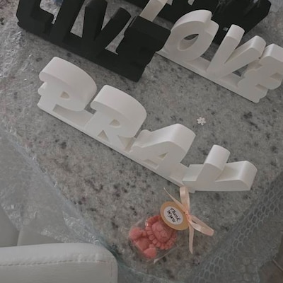 6,5 Hollow Fillable Letter Freestanding Empty Letter Box Self Standing ...