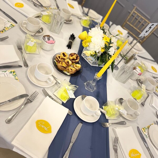 Lemon Party Name Place/plate Tag - Etsy