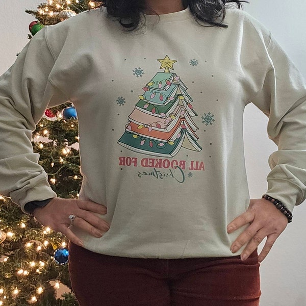 All Booked for Christmas Shirt Gift for Librarian,bookworm Christmas ...