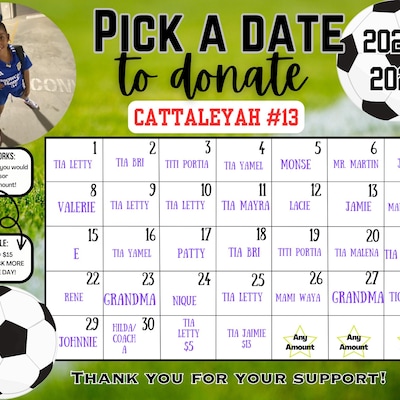 Softball Pick a Date to Donate, INSTANT DOWNLOAD, Fundraiser, Pay the ...