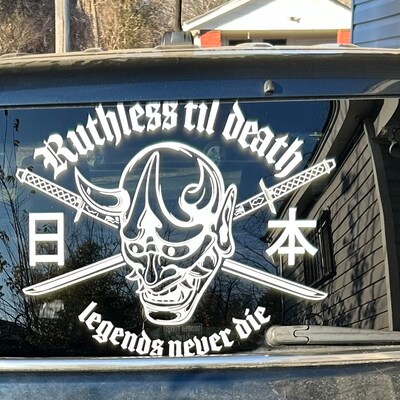 Ruthless Til Death Windshield Rear Window Decal Car Sticker Banner JDM ...