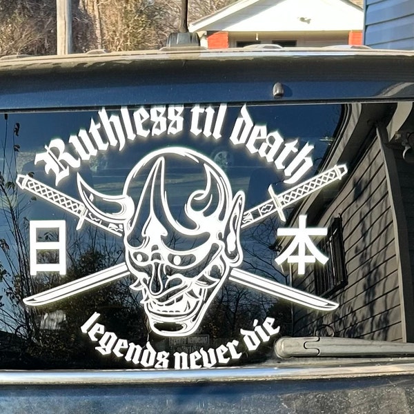 Ruthless Til Death Windshield Rear Window Decal Car Sticker Banner JDM ...