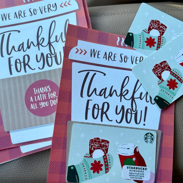 PRINTABLE Thanksgiving Coffee Gift Card Holder - Teacher Thanksgiving ...