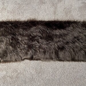 Eden DARK BROWN Shaggy Long Pile Soft Faux Fur Fabric for Fursuit ...