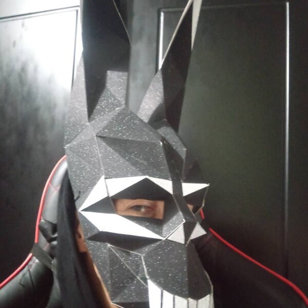 Lioness Half Mask, Low Poly Paper Craft Template, Printable Lion Face ...