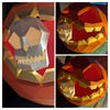 Papercraft Halloween Pumpkin With Skull, Low Poly Pumpkin and Skull ...