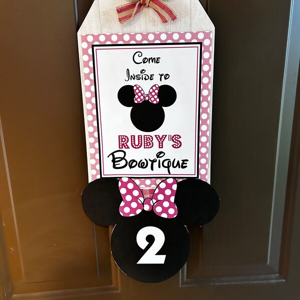 Minnie Mouse Party Signs in Light Pink - Instant Download Minnie Mouse ...
