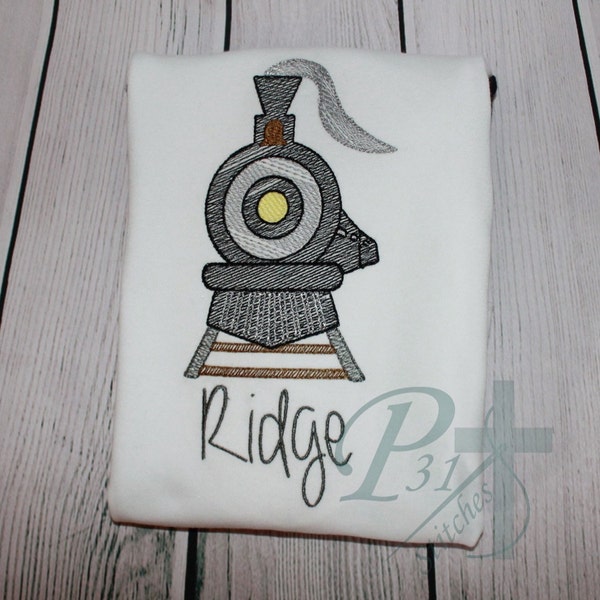 Sketch Stitch Train Digital Machine Embroidery Design 4 Sizes, Train ...