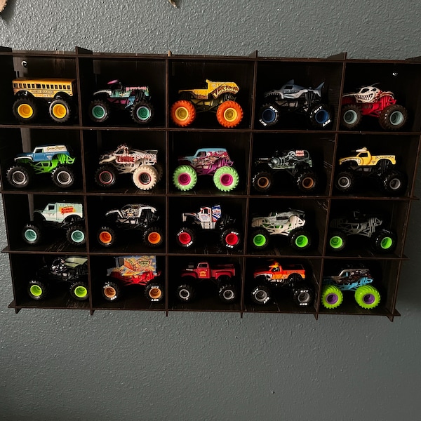 OLD BLACK Monster Trucksdisplay Shelf,monster Truck Display Case|wall ...