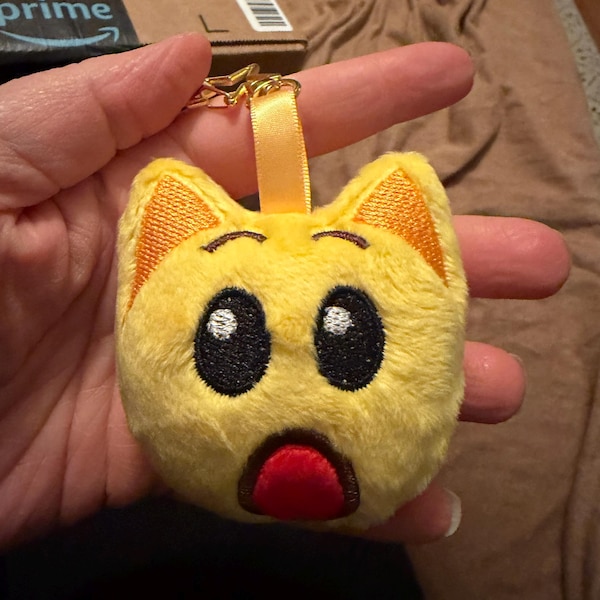 Plushie Cat AJ Emotes Keychain - Etsy