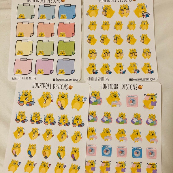 Work Planner Stickers - Cute Girl Working Stickers - Laptop Work ...