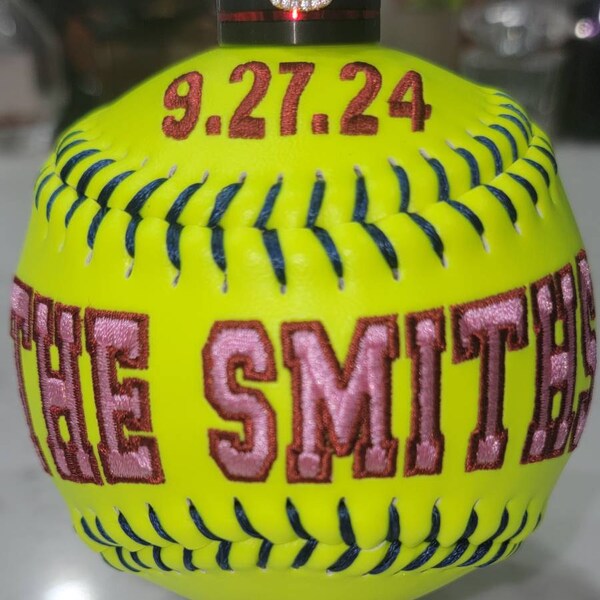 Custom Embroidered Softballs - Etsy
