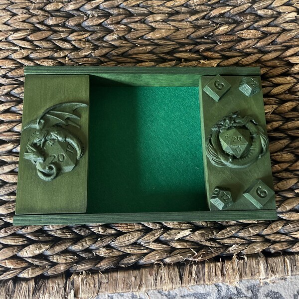 Custom Dnd Dice Box, Dnd Rolling Tray, Personalized Name Engraving ...