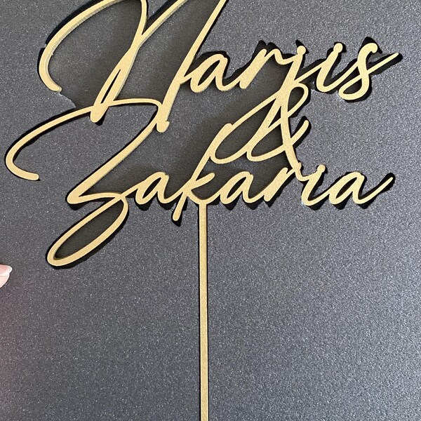 Personalized Cake Topper, Custom Names Cake Topper, Mr and Mrs Cake ...