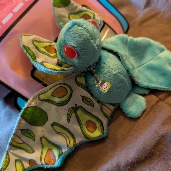 Med Bat Plushie, Sky Puppies, Moonbeams Sewing, Bat Gifts, Witchy ...