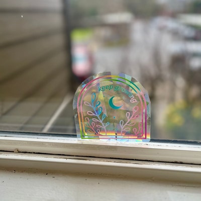 NEW Rainbow Making Suncatcher Sticker Prismatic Window Decal Moon ...