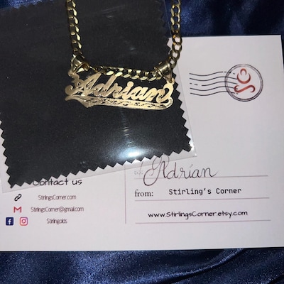 14K, 10K Solid Gold Name Pendant Diamond Cut Engraved personalized ...