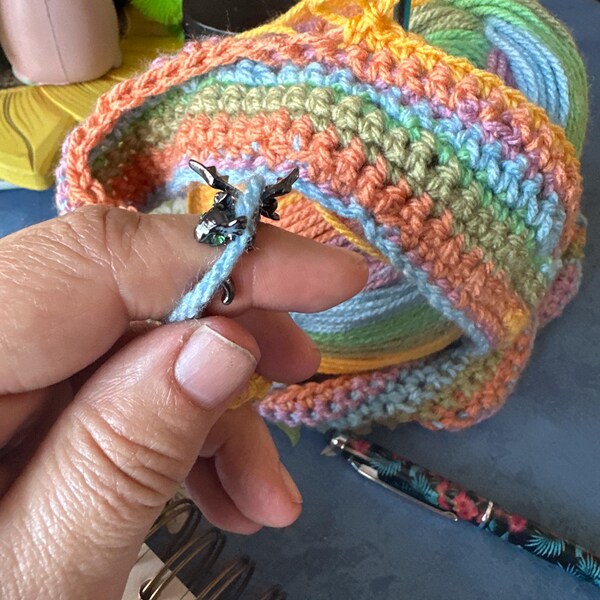 Dragon Yarn Tension Ring Adjustable, Crochet Ring, Yarn Guide, Knuckle ...
