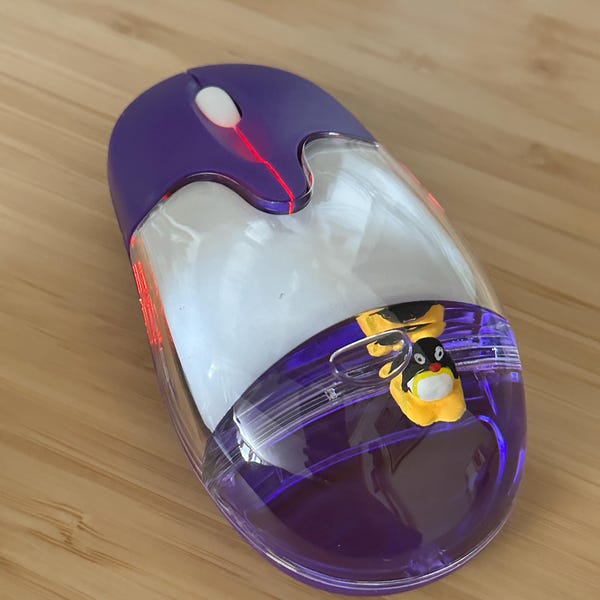 Penguin Aqua Mouse – Frutiger Aero Y2K - Etsy