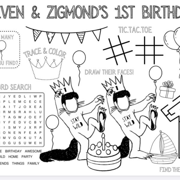 Retro Race Car Birthday Coloring Book Two Fast Fast One Race Car ...