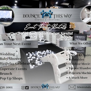 Party Equipment Rental, Party Decor Services Flyer, Party Rental Flyer ...