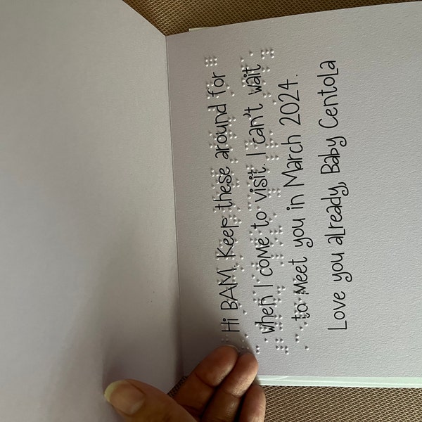 Customizable Braille Greeting Cards - Etsy