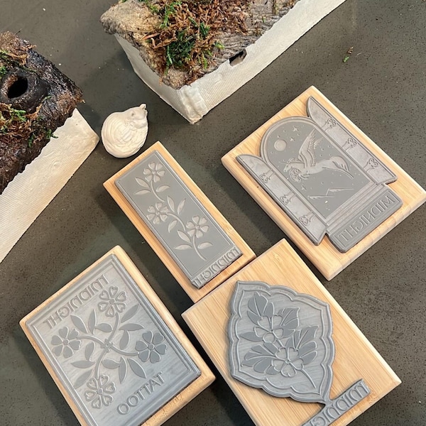 Custom Logo Stamp for Business, Coffee Cup Stamp, Small Business Rubber ...