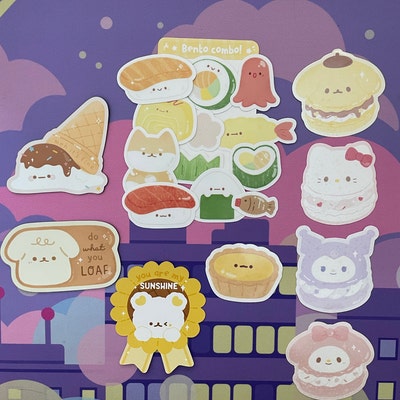 Macaron Sticker Cute Dessert Sticker Cute Food Laptop Sticker Hello ...